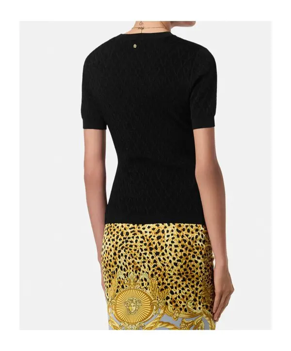 Versace Textured Short-sleeve Top