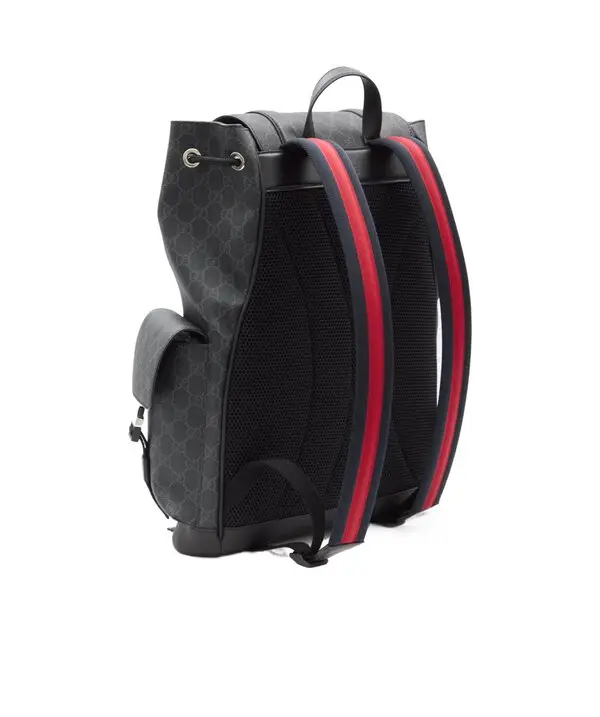 Gucci Gg Monogrammed Buckle Detailed Large Backpack