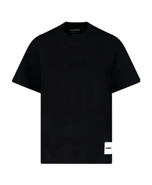 JIL SANDER Pack Of Three Crewneck Cotton T-shirts With Logo Patch