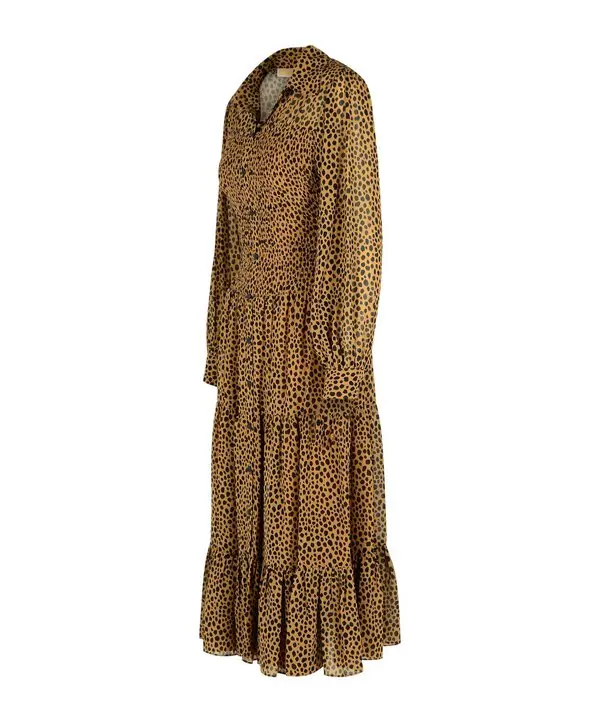 Michael Kors Allover Printed Pleated Shirt Dress
