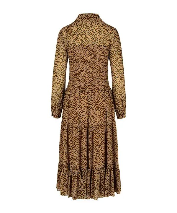 Michael Kors Allover Printed Pleated Shirt Dress