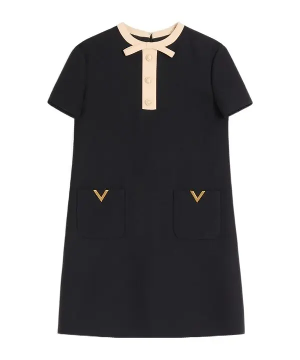 Valentino Garavani Crepe Couture Short Sleeve Dress