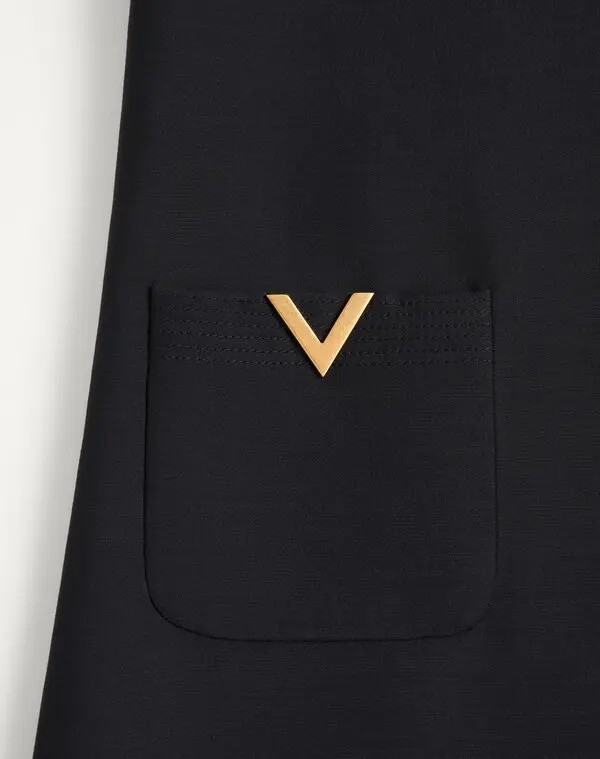 Valentino Garavani Crepe Couture Short Sleeve Dress