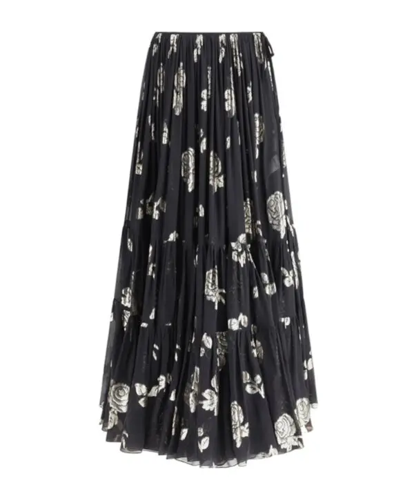 Chloé Floral Pattern Midi Skirt