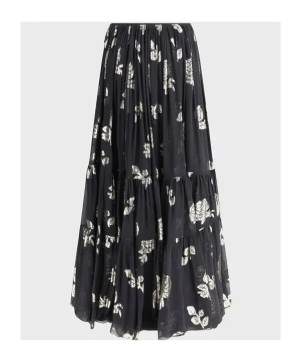 Chloé Floral Pattern Midi Skirt