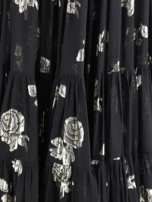 Chloé Floral Pattern Midi Skirt