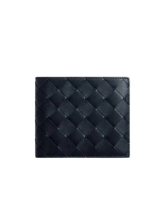 Bottega Veneta Intrecciato Bi-fold Wallet - Midnight/basalt