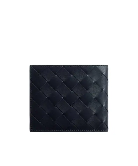 Bottega Veneta Intrecciato Bi-fold Wallet - Midnight/basalt
