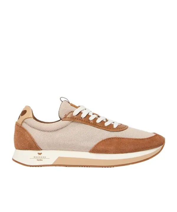 Max Mara Technical Fabric Low-top Sneakers With Embroidered Butterfly Logo