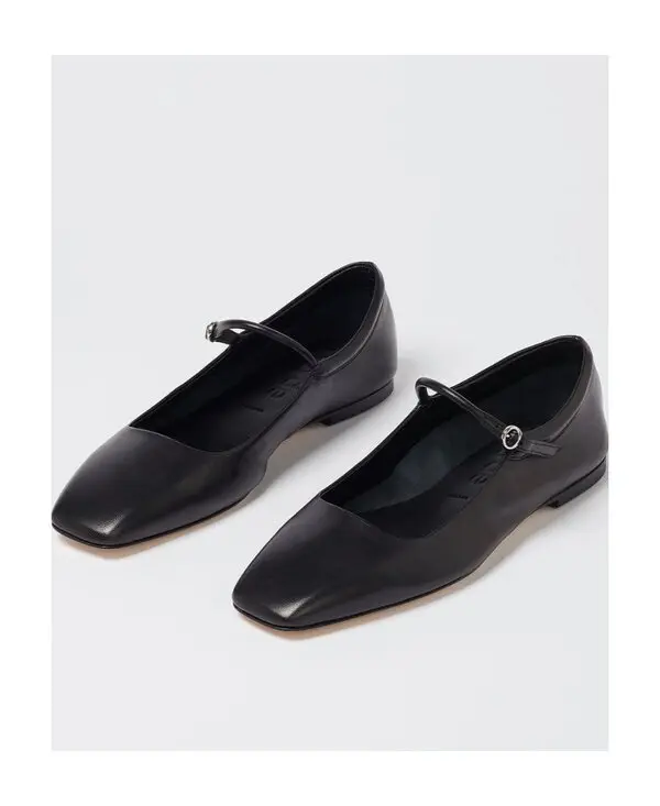 AeydĒ Uma Square-toe Mary Jane Flats - Black