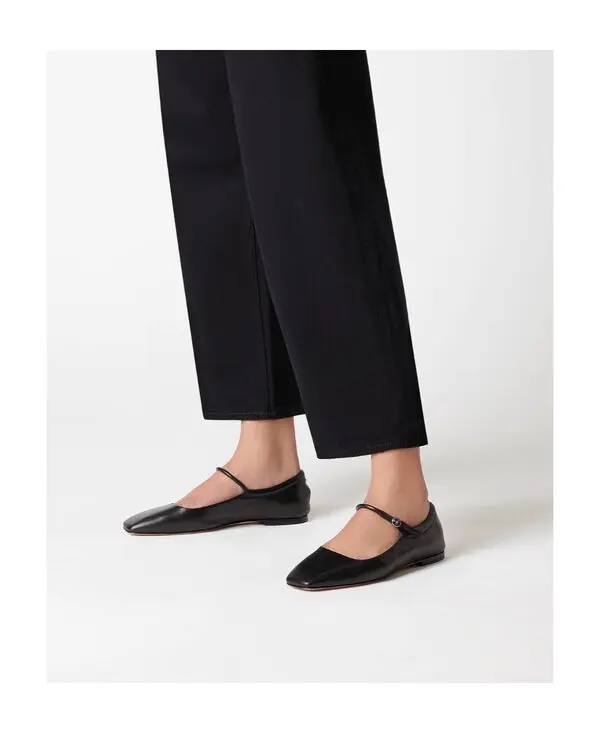 AeydĒ Uma Square-toe Mary Jane Flats - Black