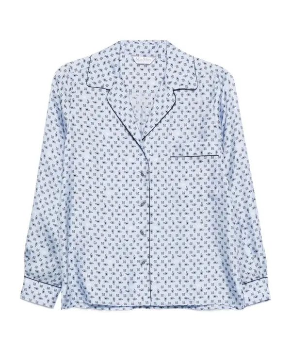 Max Mara Disco Printed Pajama Shirt - Blue