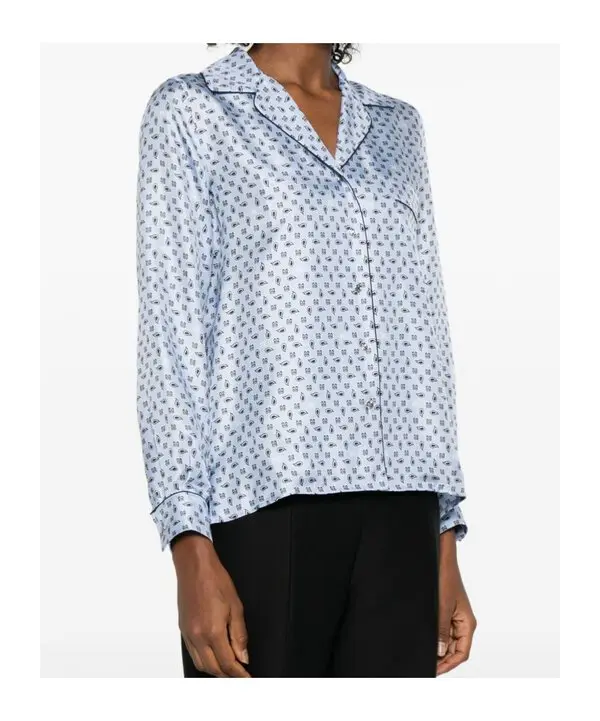 Max Mara Disco Printed Pajama Shirt - Blue