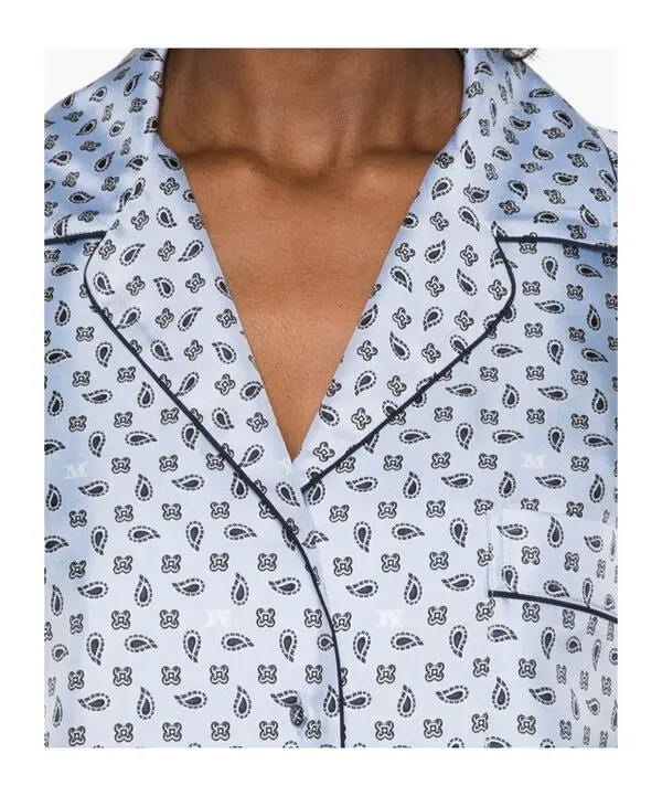 Max Mara Disco Printed Pajama Shirt - Blue