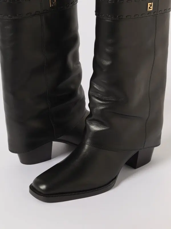 Fendi Square-toe Mid-heel Boots