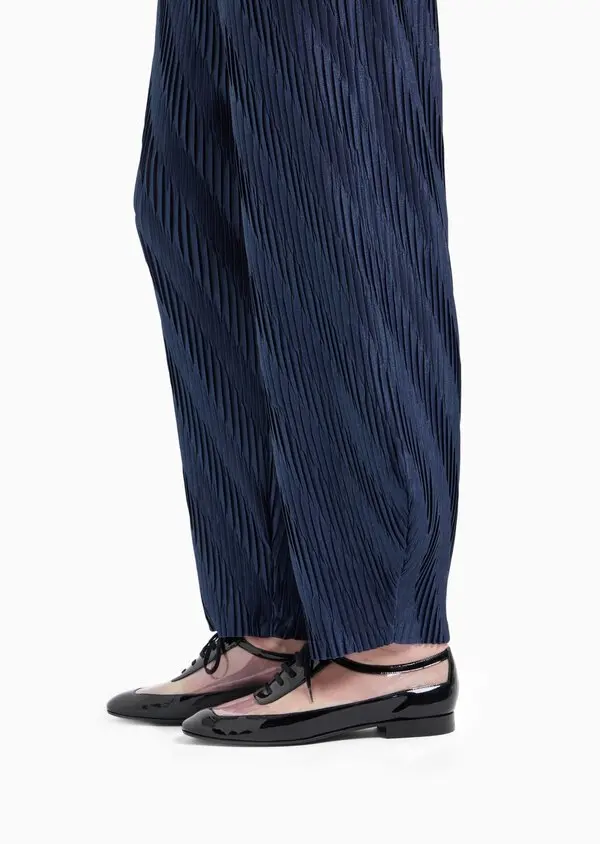 Giorgio Armani Pleated Jersey Trousers - Indigo