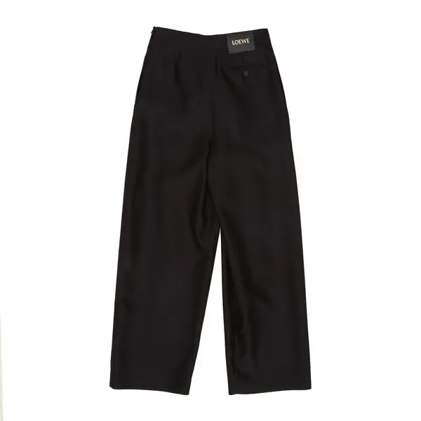 Loewe Belted Wool And Silk Trousers