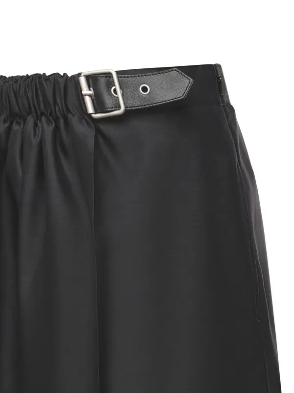 Loewe Belted Wool And Silk Trousers
