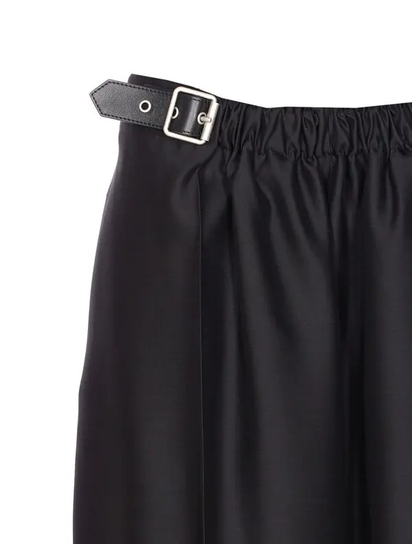 Loewe Belted Wool And Silk Trousers
