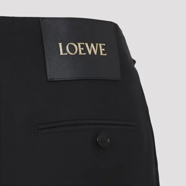 Loewe Belted Wool And Silk Trousers