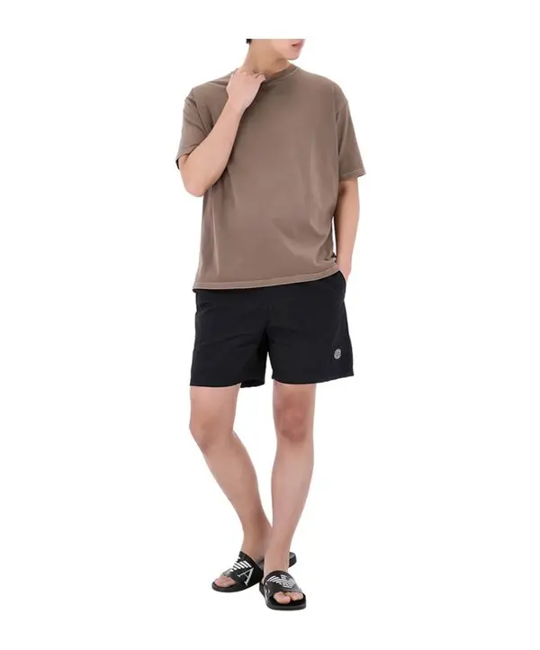 Stone Island Logo Patch Swim Shorts - Blue