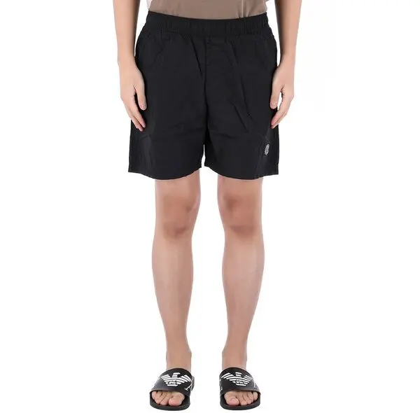 Stone Island Logo Patch Swim Shorts - Blue