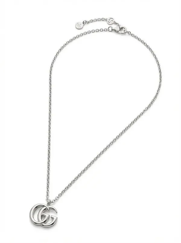 Gucci Gg Marmont Pendant Necklace - Silver