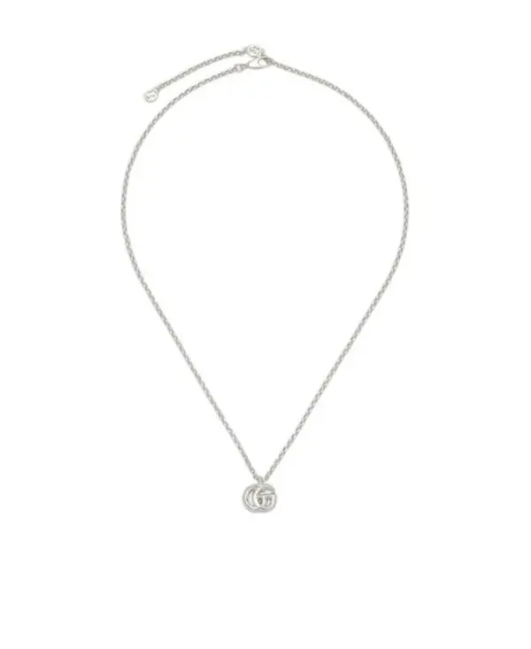 Gucci Gg Marmont Pendant Necklace - Silver