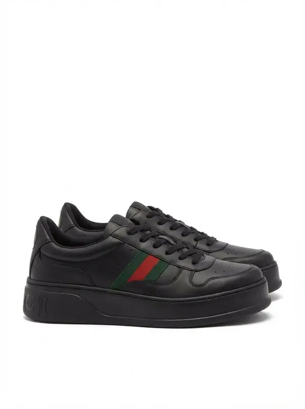 Gucci Low-top Chunky Sole Sneakers - Black