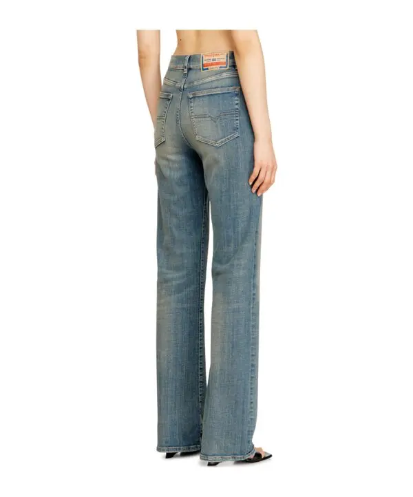 DIESEL® Logo Patch Straight Leg Jeans