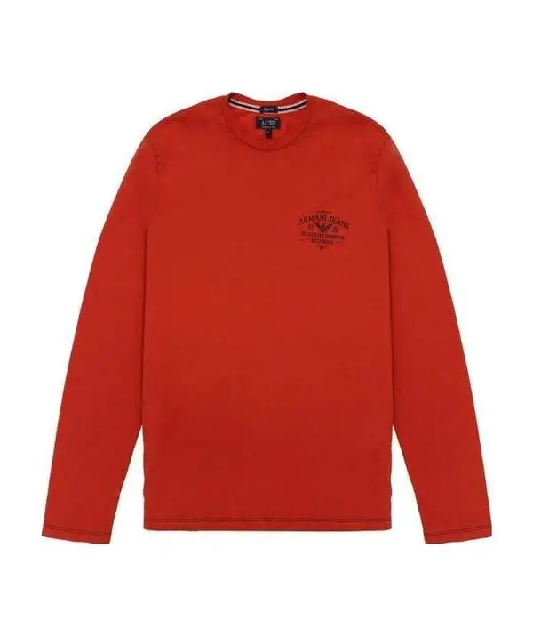 Emporio Armani Logo Details Long-sleeved T-shirt - Red