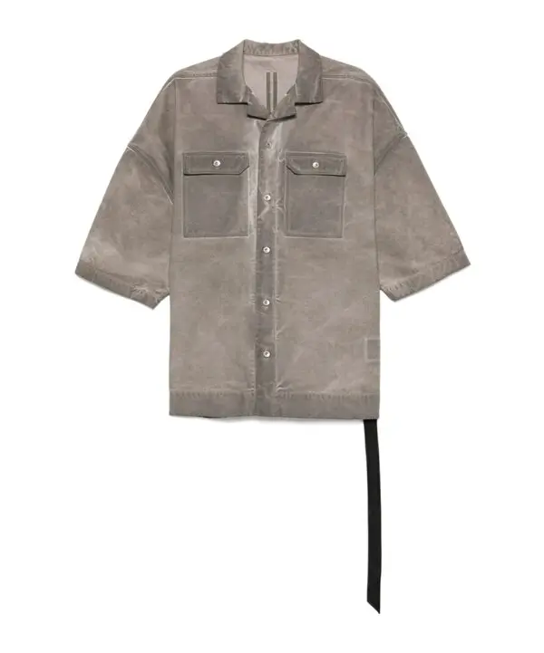 Rick Owens Magnum Tommy Short Sleeved Shirt - Gray