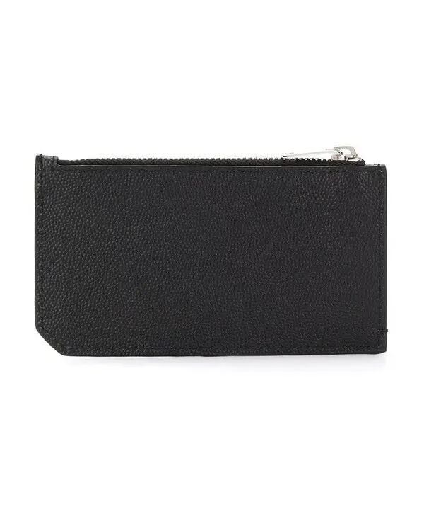 Saint Laurent Fragment Zipped Card Case - Black