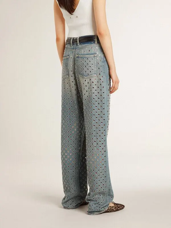 GOLDEN GOOSE Straight-leg Eyelet Detailed Jeans