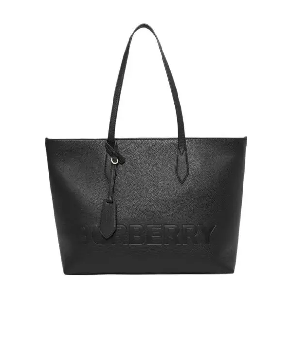 Burberry Medium Embossed Logo Leather Handbag