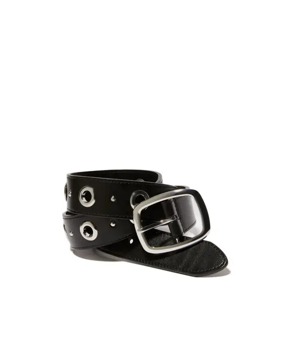 MAXCO. Max&co. Leather Belt With Perforated Design