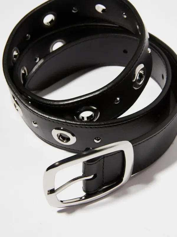 MAXCO. Max&co. Leather Belt With Perforated Design