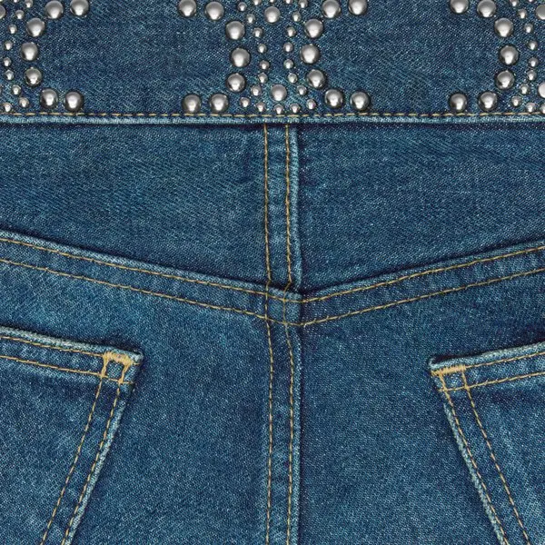 Celine Mini Shorts In Dark Union Wash Denim