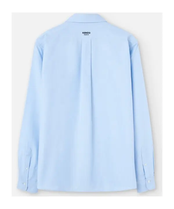 Kenzo Boke Flower Curved Hem Shirt - Blue