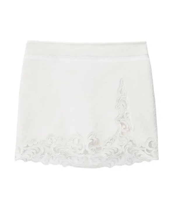 Alexander Wang Embroidered Terry Mini Skirt - White