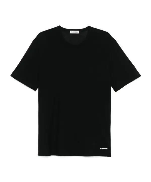 JIL SANDER Cotton Crepe T-shirt - Black