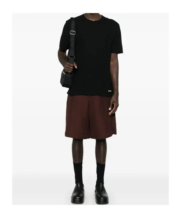 JIL SANDER Cotton Crepe T-shirt - Black