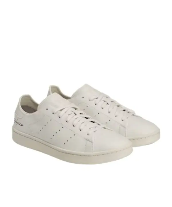 Y3 Lace-up Leather Sneakers - Orbit Grey