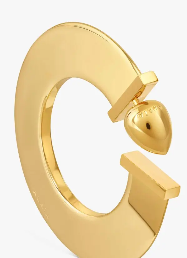 Alaïa Blade Hoop Earrings - Yellow