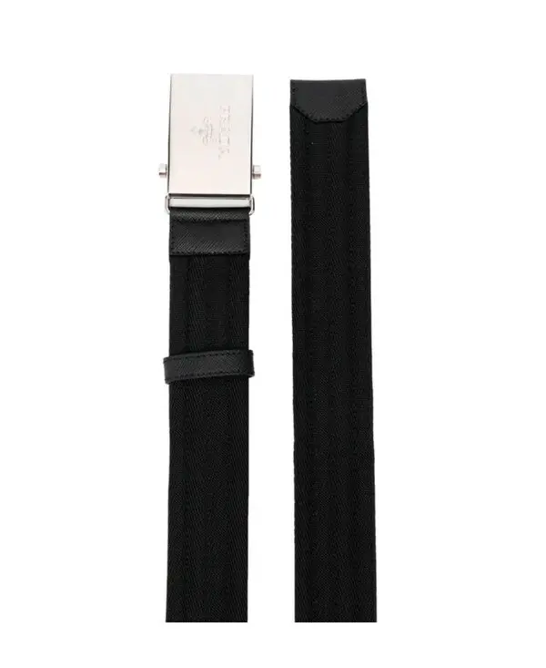 Prada Logo-engraved Woven Belt