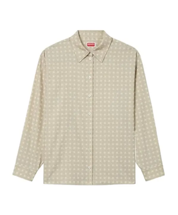 Kenzo Weave Dropped Twill Shoulder Shirt
