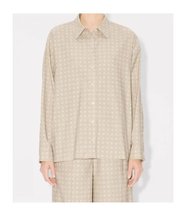 Kenzo Weave Dropped Twill Shoulder Shirt