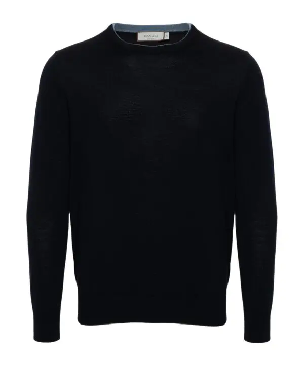 Canali Long-sleeve Merino Jumper - Black