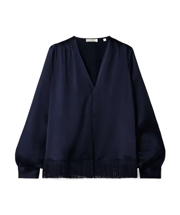 DÔEN Fringe Detail Long Sleeve Shirt