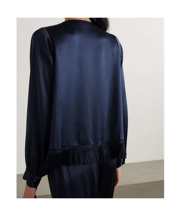 DÔEN Fringe Detail Long Sleeve Shirt